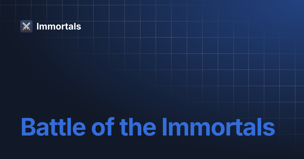 Battle of the Immortals | Immortals
